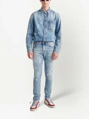 Off-White Diag-stripe Distressed Jeans