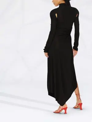 Off-White Logo-print Cut-out Dress