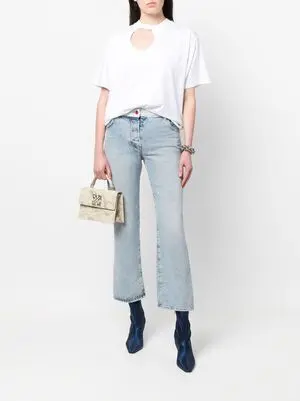 Off-White Cut-out Cotton T-shirt