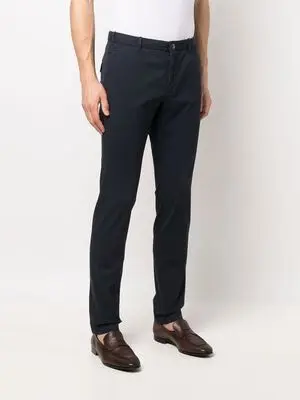 Incotex Mid-rise Tapered Trousers - Blue