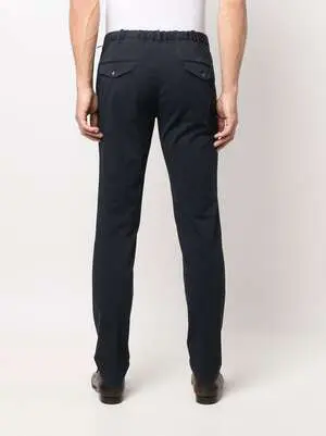 Incotex Mid-rise Tapered Trousers - Blue