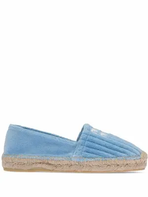 Miu Miu Terry-cloth Logo-embroidered Espadrilles