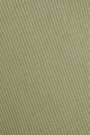 DION LEE Cutout Ribbed Wool-blend Top Size