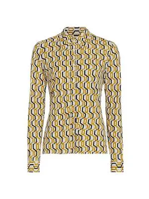 NILI LOTAN Celestine Abstract Print Shirt