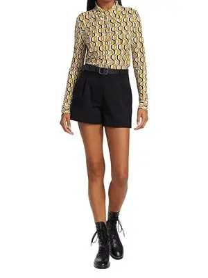 NILI LOTAN Celestine Abstract Print Shirt