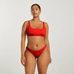 Everlane Thigh-High Bikini Bottom Bright Red
