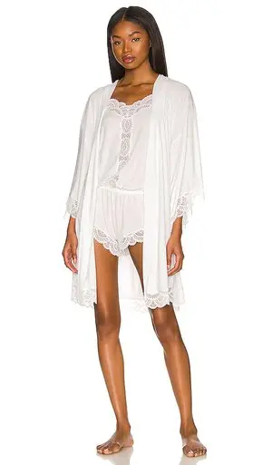 Eberjey Mariana The Mademoiselle Kimono Robe - White