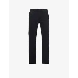 7 For All Mankind Regular-fit Straight Stretch-denim Jeans - Dark Blue