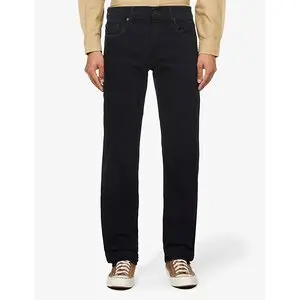 7 For All Mankind Regular-fit Straight Stretch-denim Jeans - Dark Blue