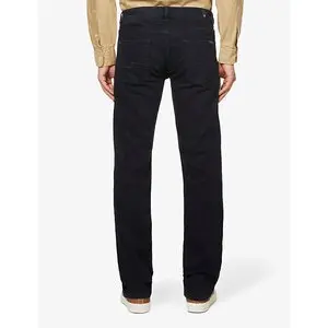 7 For All Mankind Regular-fit Straight Stretch-denim Jeans - Dark Blue