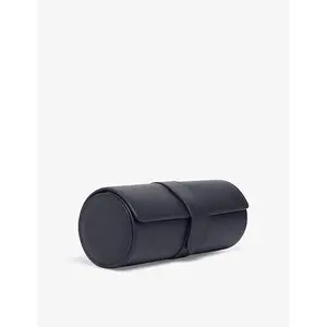 Smythson Smythson Panama Grained Leather Watch Roll Navy