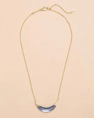 Alexis Bittar Capped Crescent Pendant Necklace