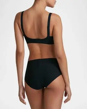 Commando Butter Soft-support Back-closure Bralette - Black