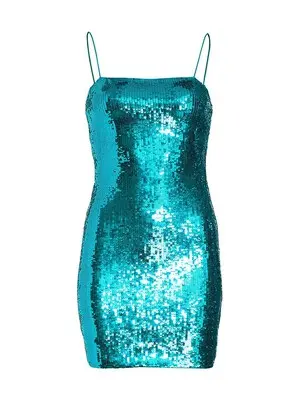 Alice + Olivia Nelle Sequined Cut-out Minidress