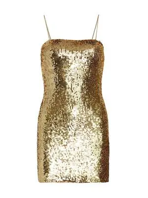 Alice + Olivia Nelle Sequined Cut-out Minidress