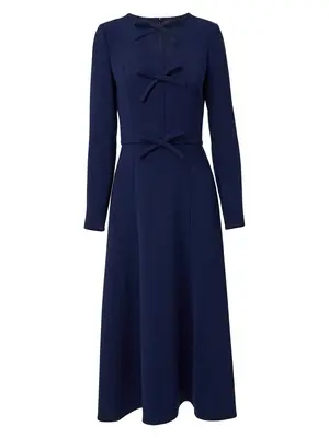 Carolina Herrera Icon Triple Bow Midi-dress - Midnight