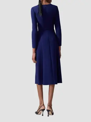 Carolina Herrera Icon Triple Bow Midi-dress - Midnight