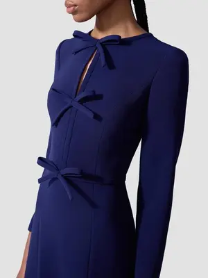 Carolina Herrera Icon Triple Bow Midi-dress - Midnight