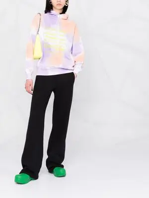 MSGM Slogan-print Tie-dye Hoodie