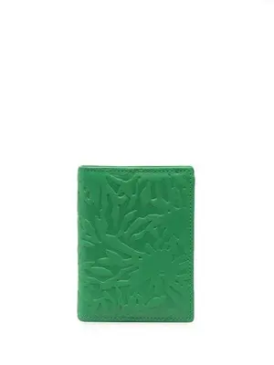 Comme Des Garçons Embossed Leather Wallet - Green