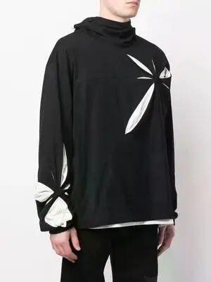 KUSIKOHC Origami-pattern Cotton Hoodie