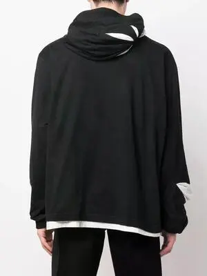 KUSIKOHC Origami-pattern Cotton Hoodie