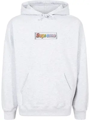 Supreme Bling Box Logo Hoodie - Grey