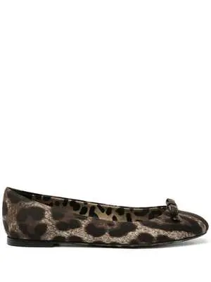 Dolce & Gabbana Leopard-print Ballerina Shoes