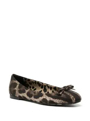 Dolce & Gabbana Leopard-print Ballerina Shoes