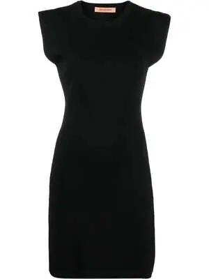 YVES SALOMON Fine-ribbed Mini Dress - Black