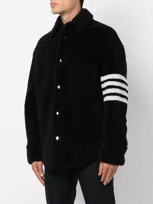 Thom Browne 4-bar Shearling Jacket - Blue