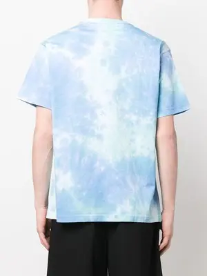 Versace Tie-dye Slogan-print T-shirt - Blue