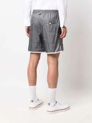 Thom Browne Ripstop Track Shorts - Silver