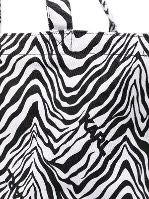 Karl Lagerfeld Zebra-print Logo Tote Bag