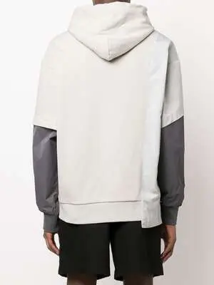 FENG CHEN WANG Logo-embroidered Panelled Hoodie