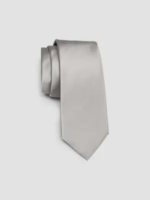 Emporio Armani Silk Neck Tie Silver