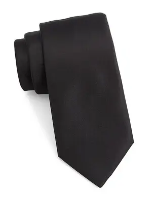 Emporio Armani Silk Neck Tie Solid Dark