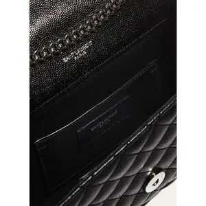 Saint Laurent Envelope Triquilt Small Shoulder Bag - Black