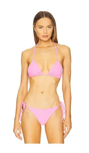 Beach Riot Winona Bikini Top - Prism Pink