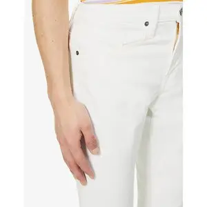 FRAME L'homme Slim-fit Tapered Stretch-denim Jeans - Whisper White