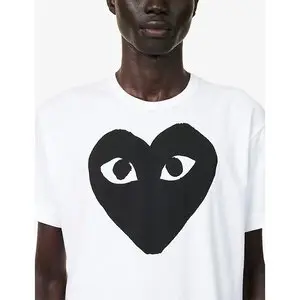 Play Comme Des Garcon Heart Logo T-shirt - White