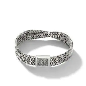 John Hardy Rata Chain Crossover Bracelet 12mm