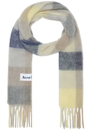 Acne Studios Acne Studios Heavy Scarf In Multi Vanilla  Beige  & Lavender