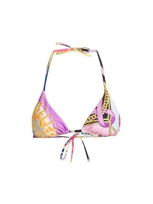 Versace Women's Ventagli Bikini Top  - Neutral