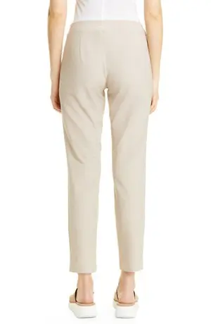 Eileen Fisher Slim Knit Ankle Pants - Wheat