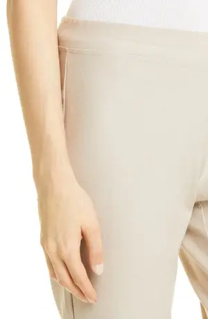 Eileen Fisher Slim Knit Ankle Pants - Wheat