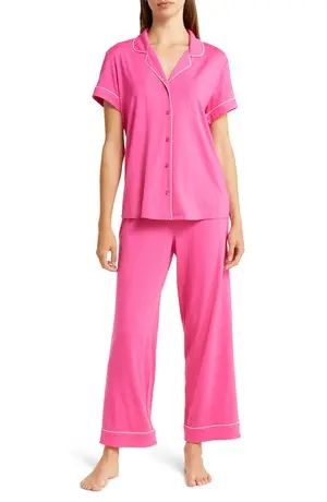 Nordstrom NORDSTROM Moonlight Eco Crop Pajamas Set Pink Yarrow