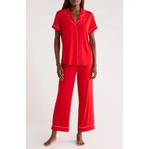 Nordstrom Moonlight Eco Crop Pajamas - Red Barbados Cherry