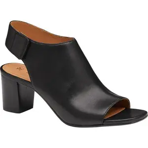 Johnston & Murphy Evelyn Open Toe Bootie - Black Glove