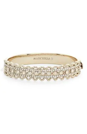 MARCHESA Marchesa Crystal Filigree Bangle Bracelet